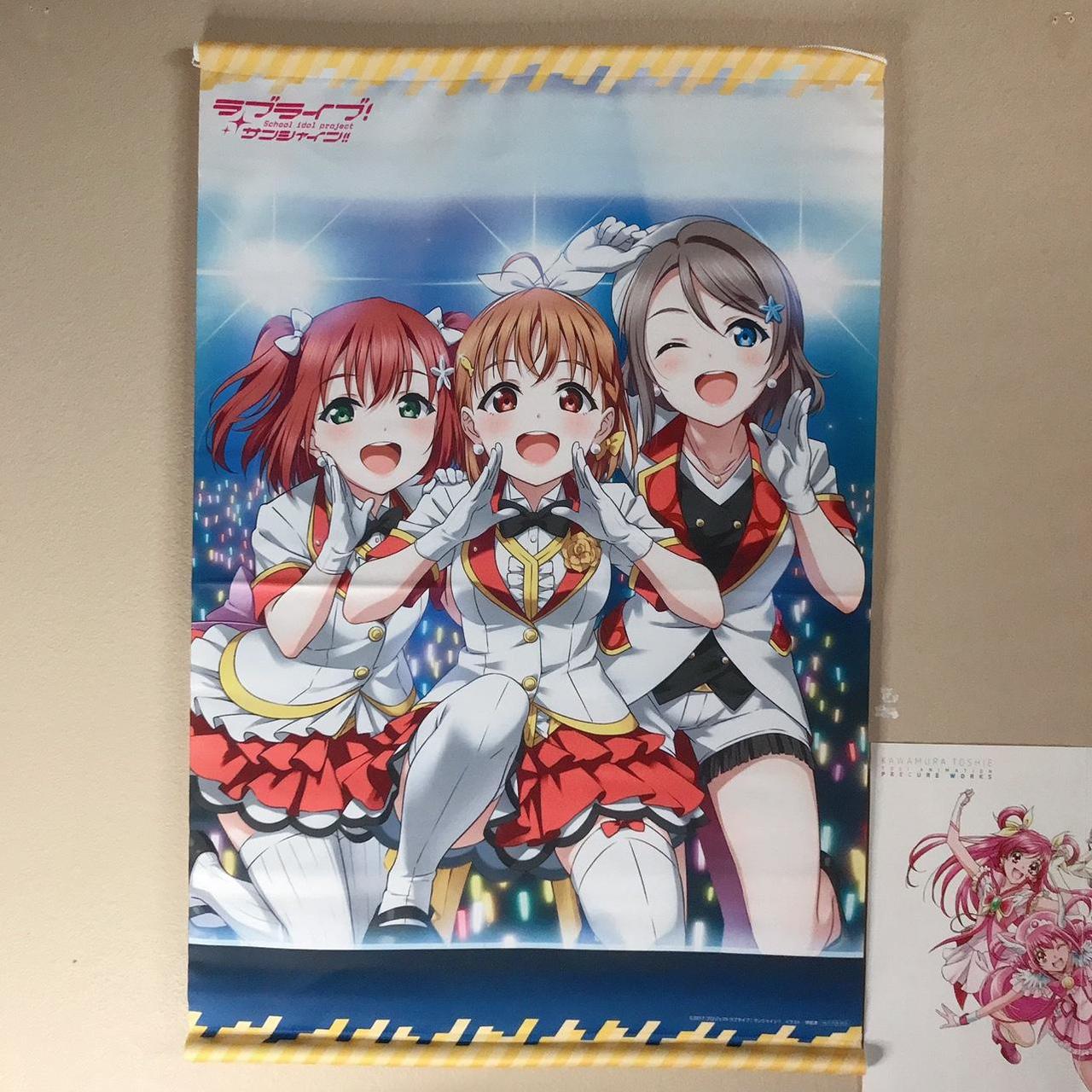 【instock】Aqours CyaRon ruby Chika Riko Tapestry... - Depop