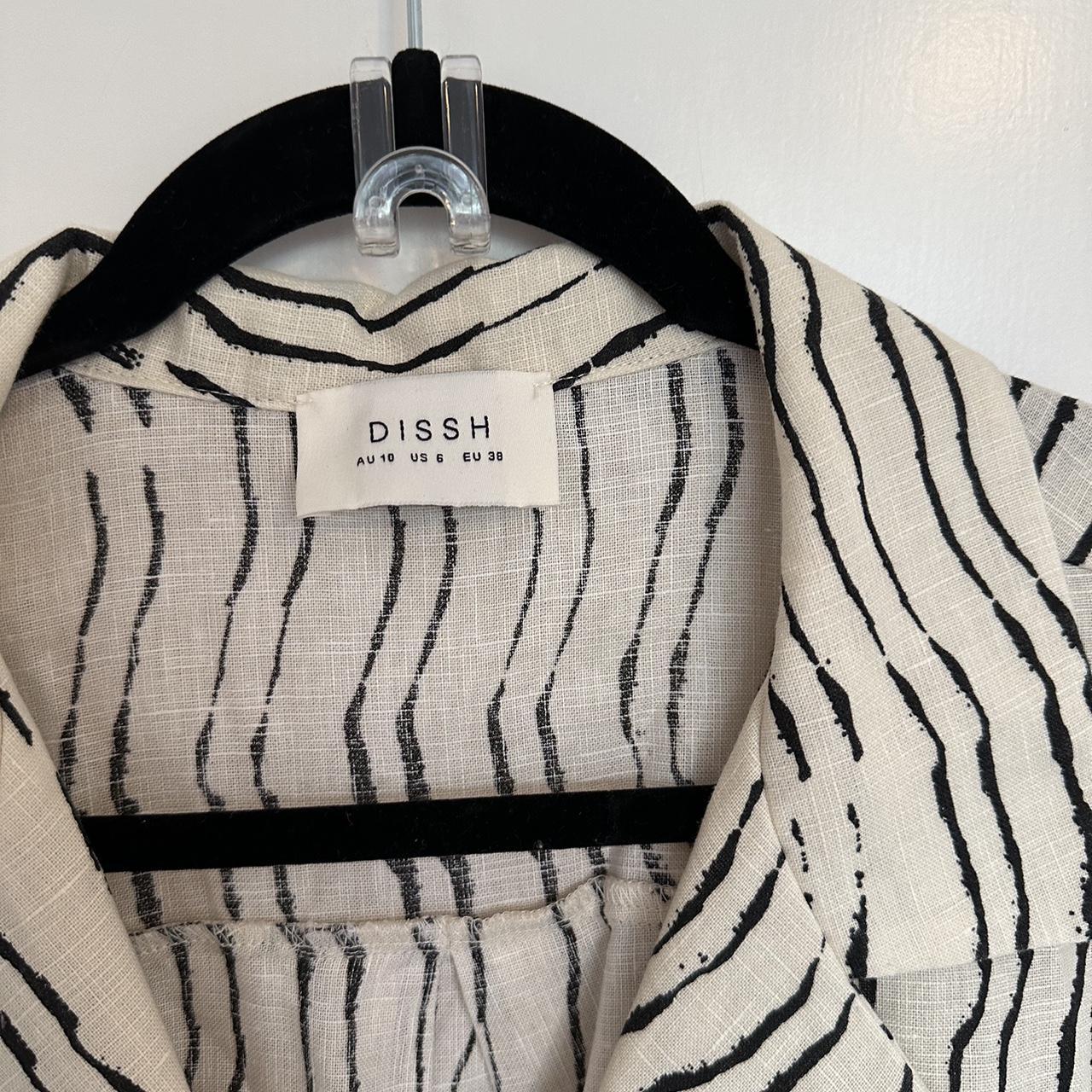 DISSH MATCHING CLAIR CREAM STRIPE LINEN SHIRT AND... - Depop