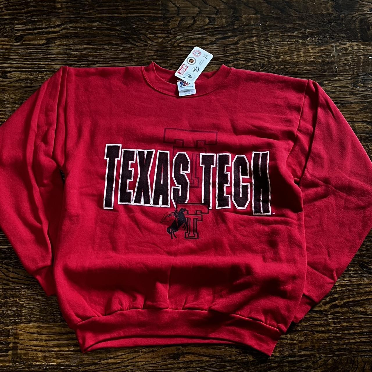 NWT 90s Texas tech sweatshirt Size large - Depop