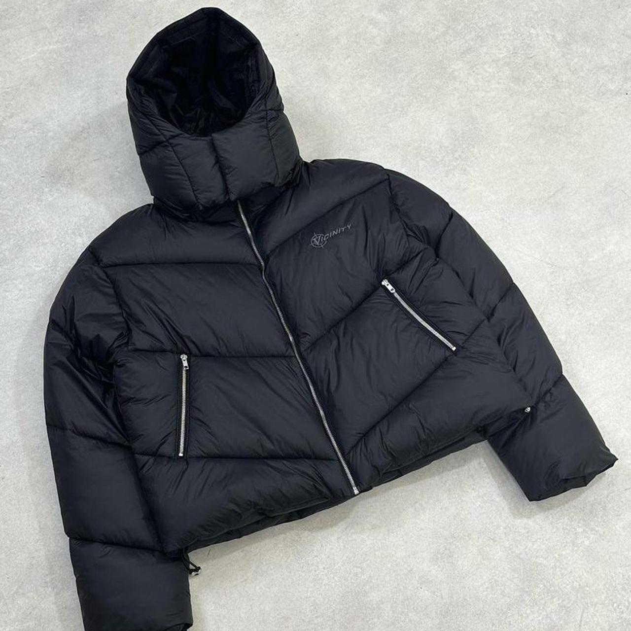 Vicinity V Puffer Jacket Black brand new Boxy and... - Depop