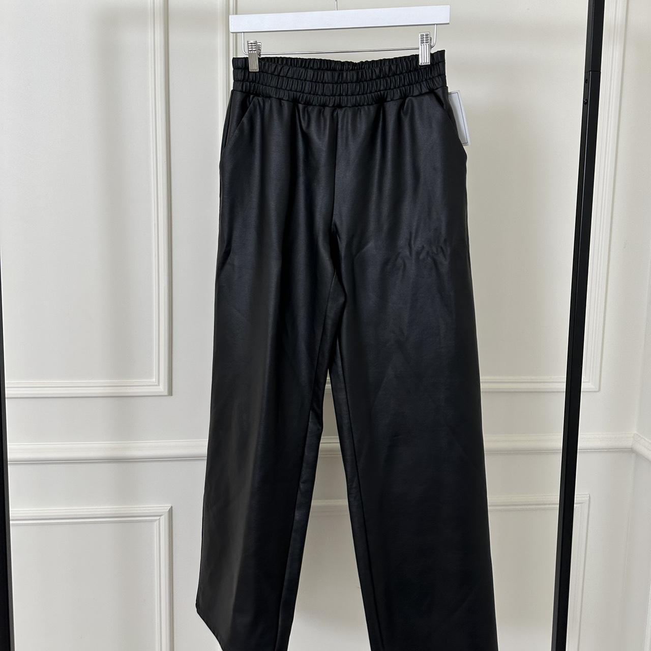 WAT THE BRAND - LEATHER LOOK TROUSERS SAMPLE - Depop