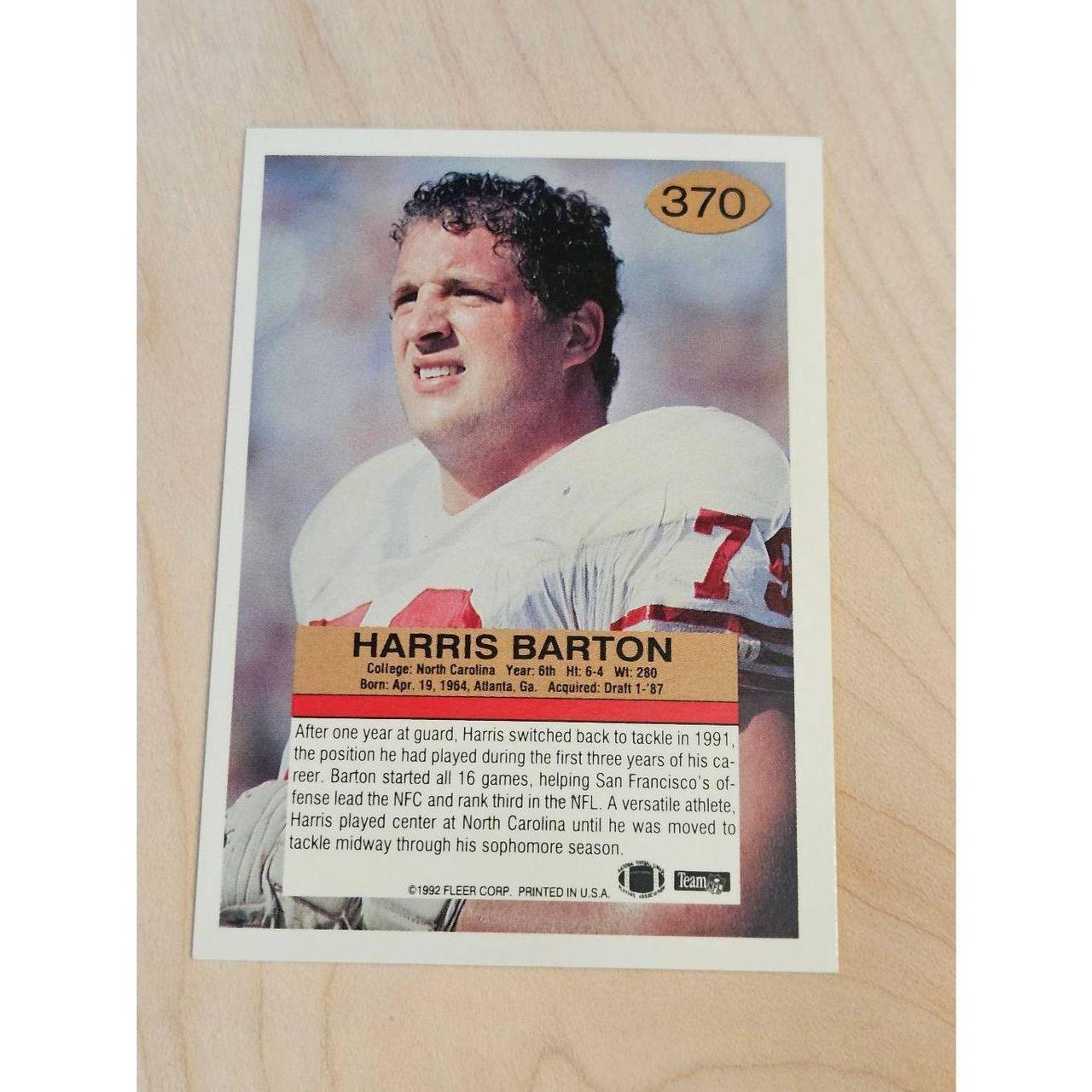 Harris Barton 49ers 1992 Fleer #370. Pictures... - Depop