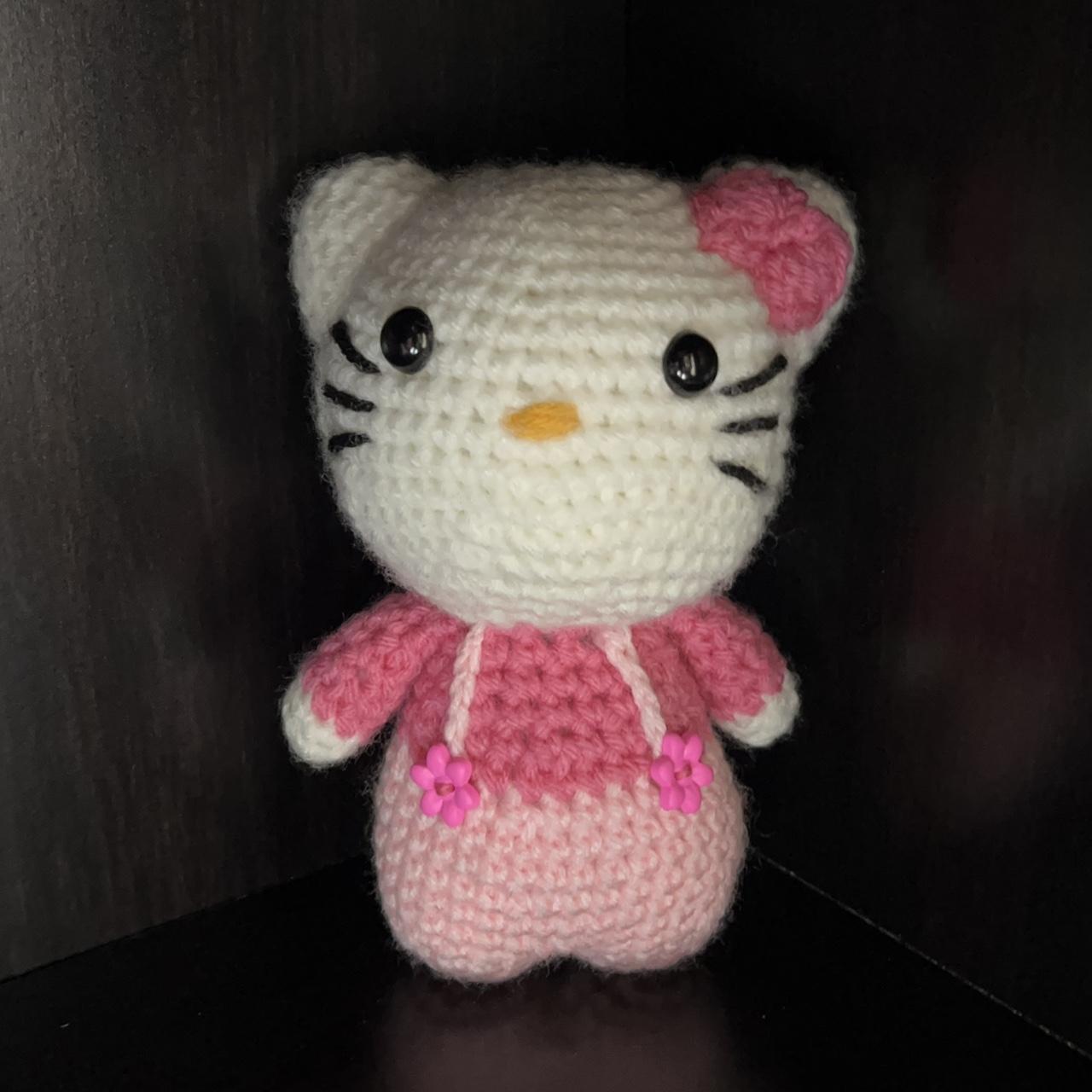 adorable handmade pink hello kitty plush - free... - Depop