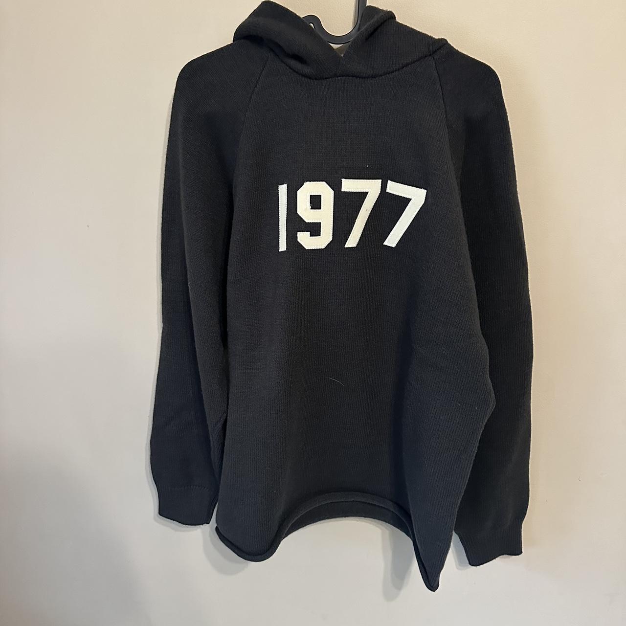 Essentials 1977 knit hoodie - Depop