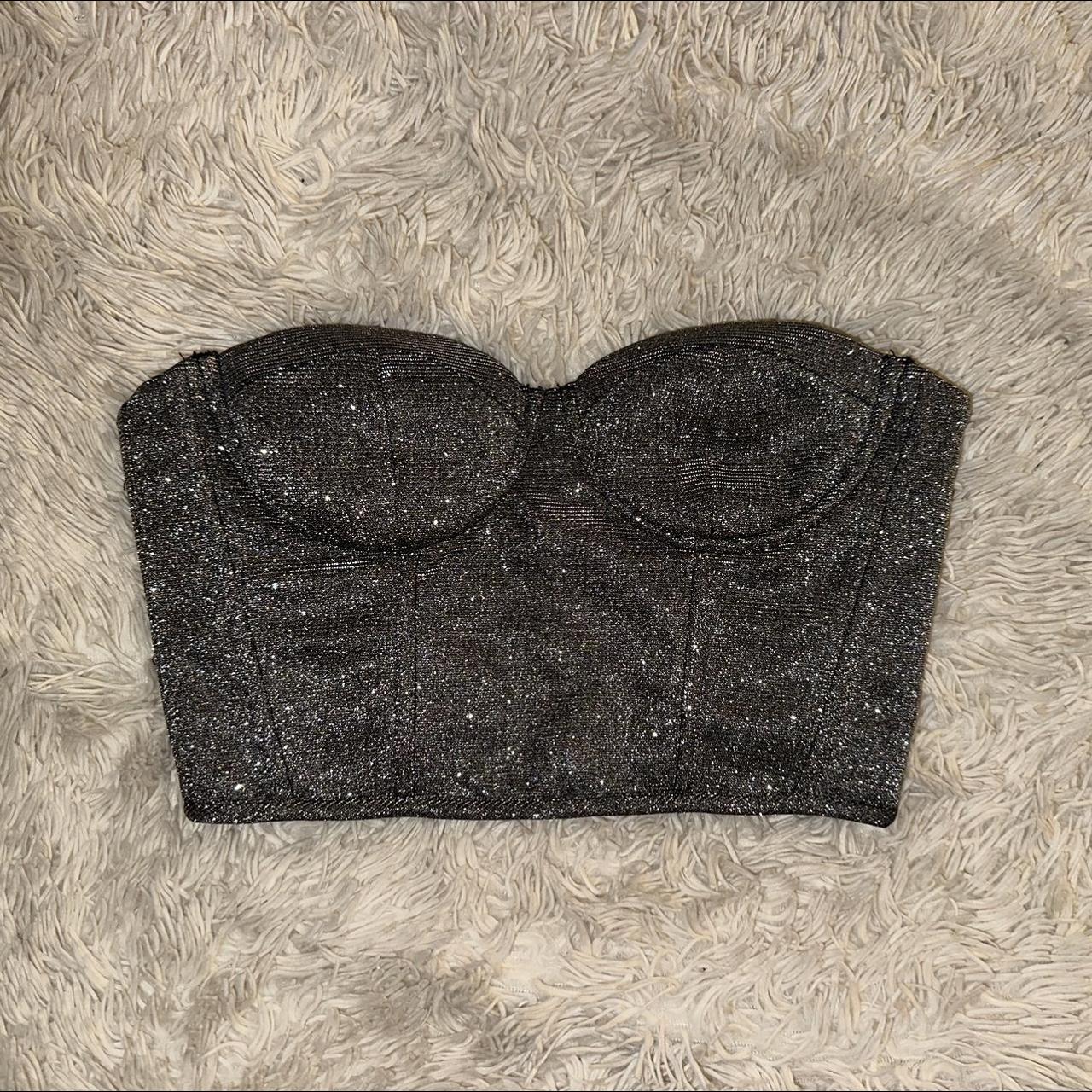 Forever 21 sparkly corset top. Perfect for going out... - Depop