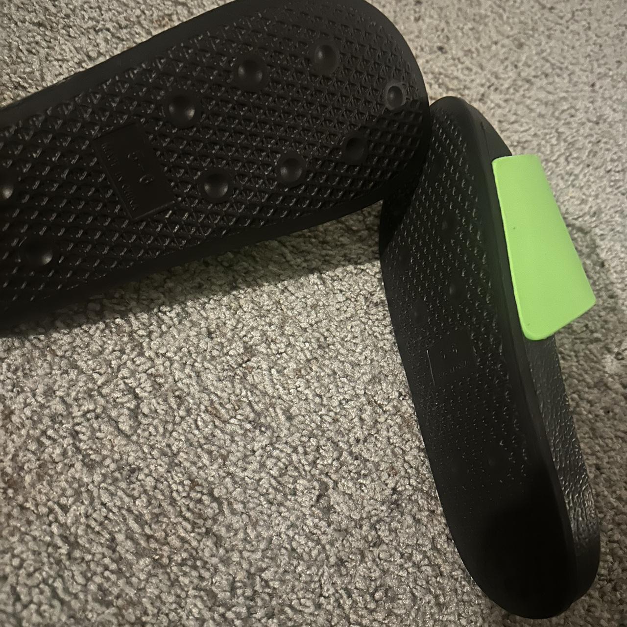 Minecraft slide sandals with a green and black... - Depop