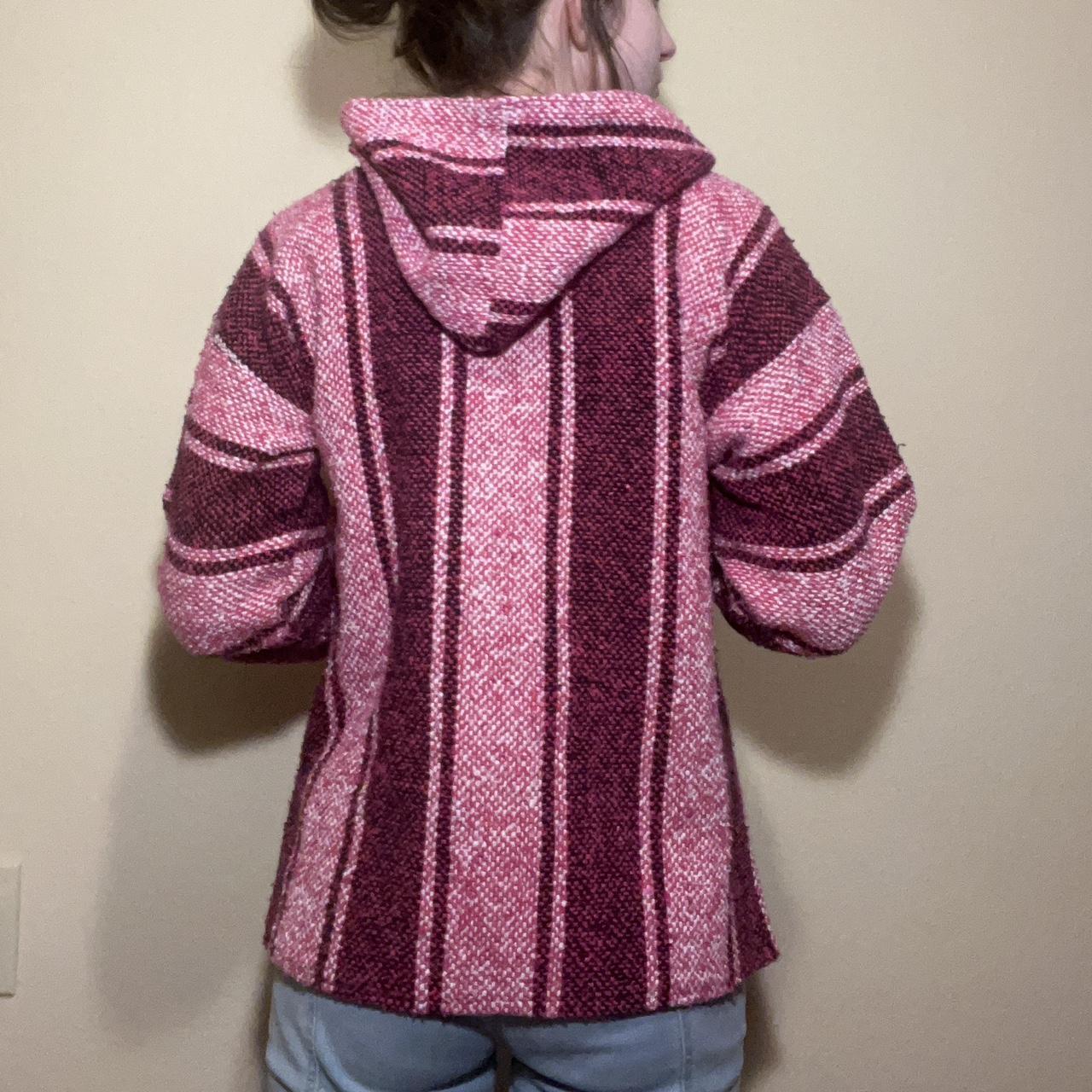 Iconic pink drug rug/ Baja jacket in great condition... - Depop