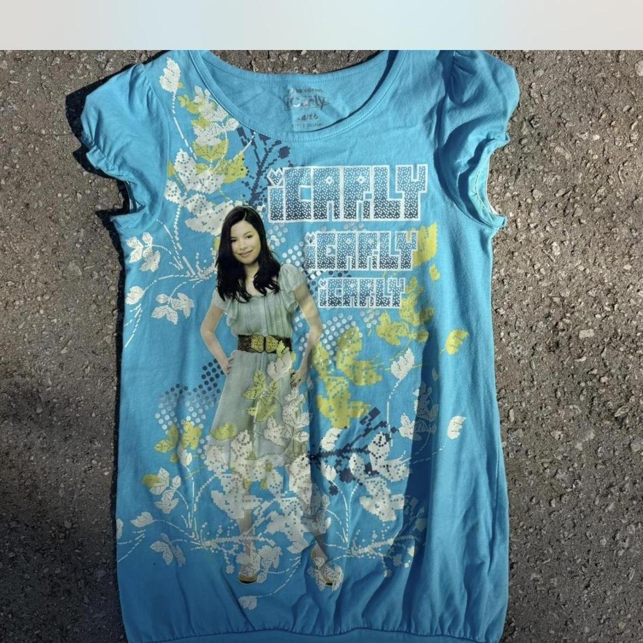 Y2K Twee 2000s iCarly Miranda Cosgrove Blue Short... | Depop