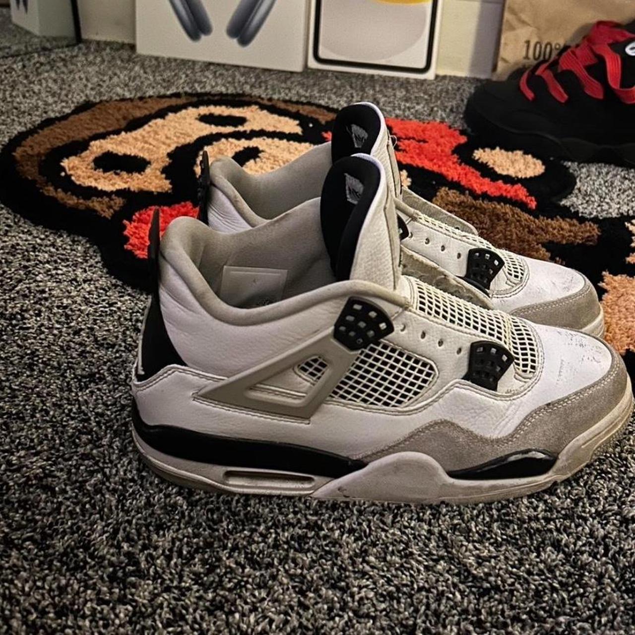 Used worn Jordan 4s no laces #jordans #shoes #nike... | Depop