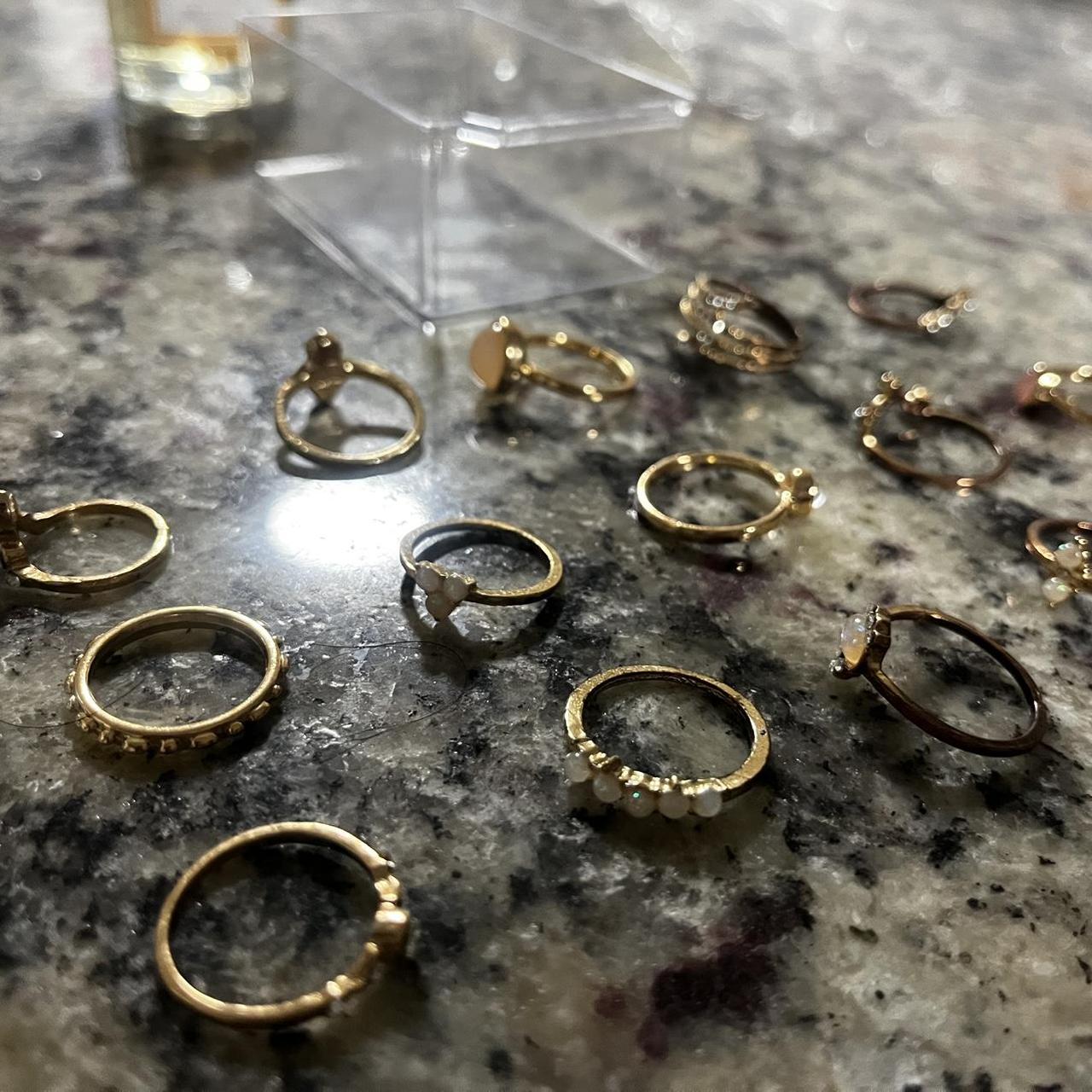 Gold and silver rings #jewellery 14pc set gold,... | Depop