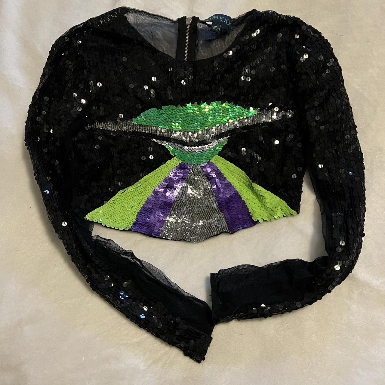 Dollskill club exx rave top. Fully sequined front... - Depop