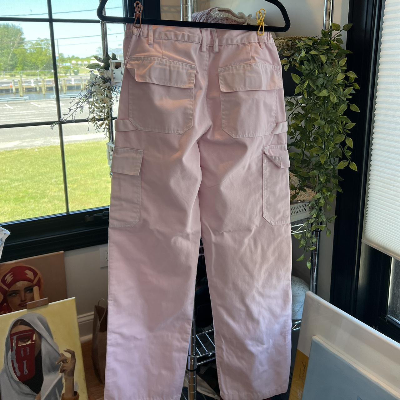 Reclaimed Vintage Pink Cargo Pants from ASOS Us 4... - Depop