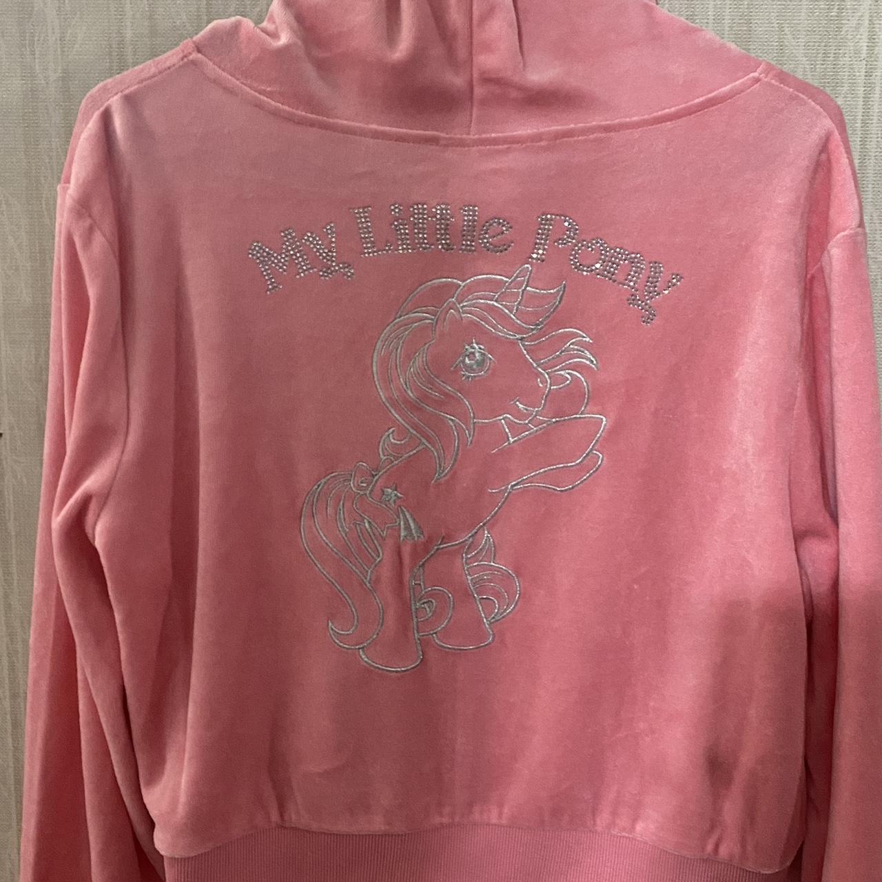 Dollskill x my little pony pink zip up crop hoodie... - Depop