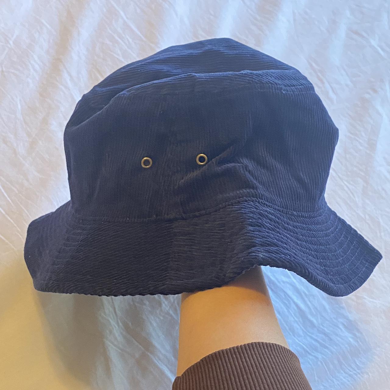 Newhattan | Navy Blue Corduroy | Bucket Hat | Size... - Depop