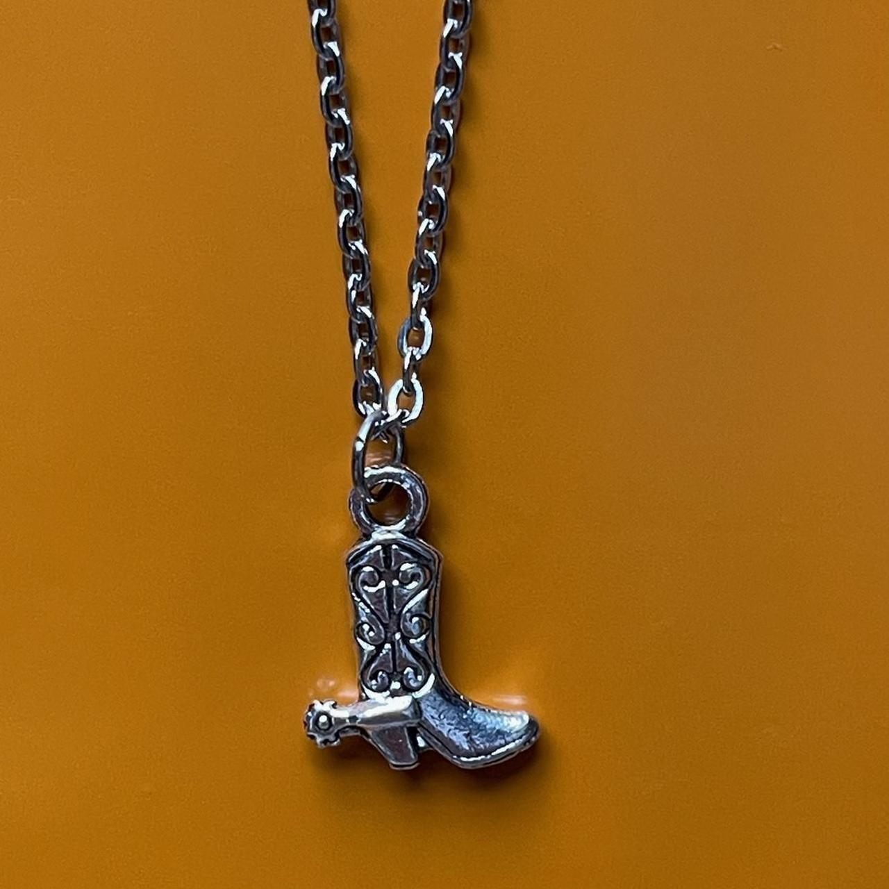 Cowboy Cowgirl Boot Necklace 🤠 ⛓ Chain Material -... - Depop