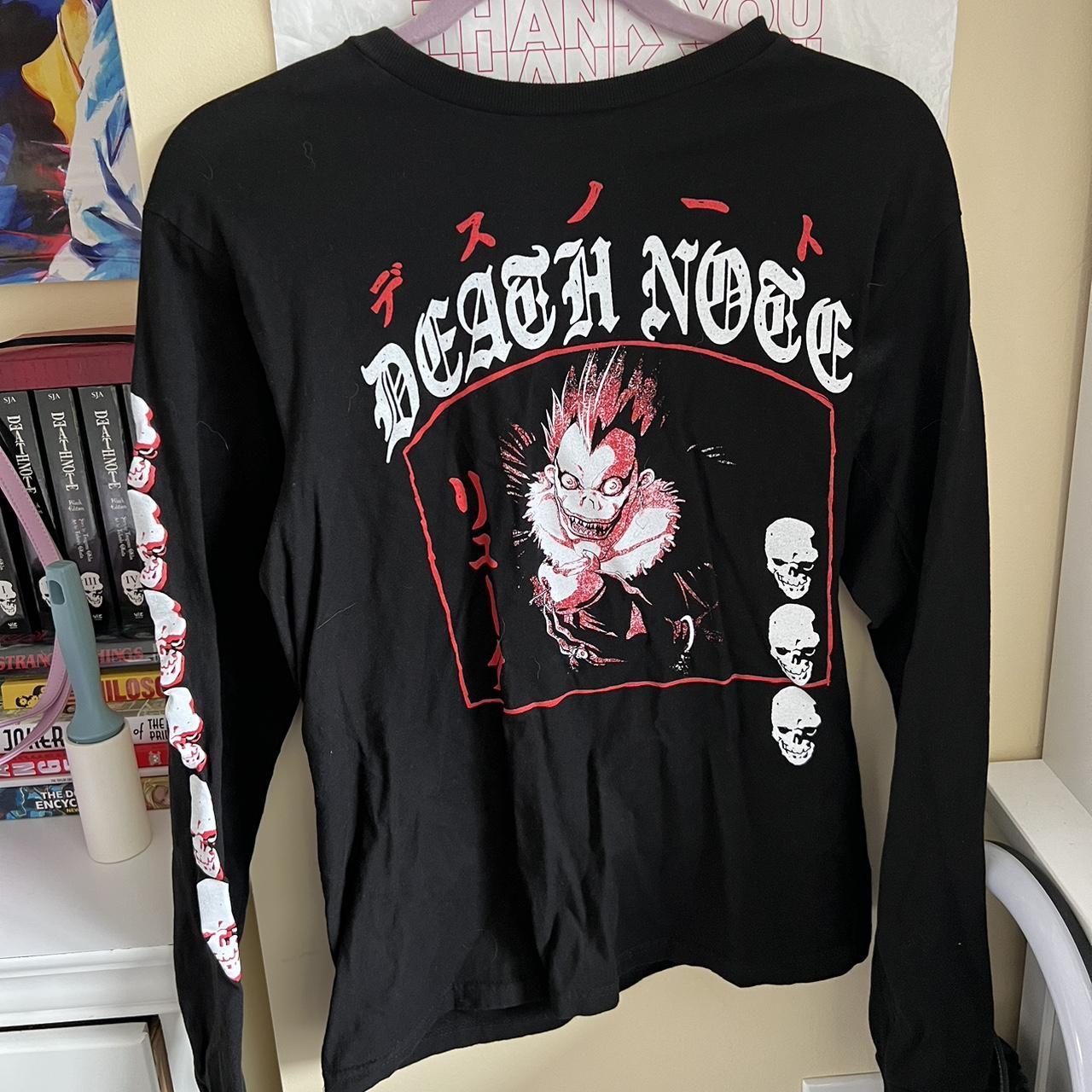 HOTTOPIC deathnote ryuk long sleeve shirt worn a... - Depop