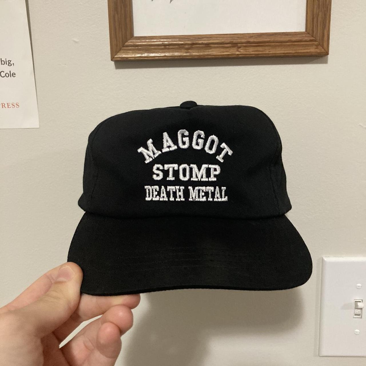 Maggot Stomp Death Metal Snapback Hat On Yupoong,... - Depop