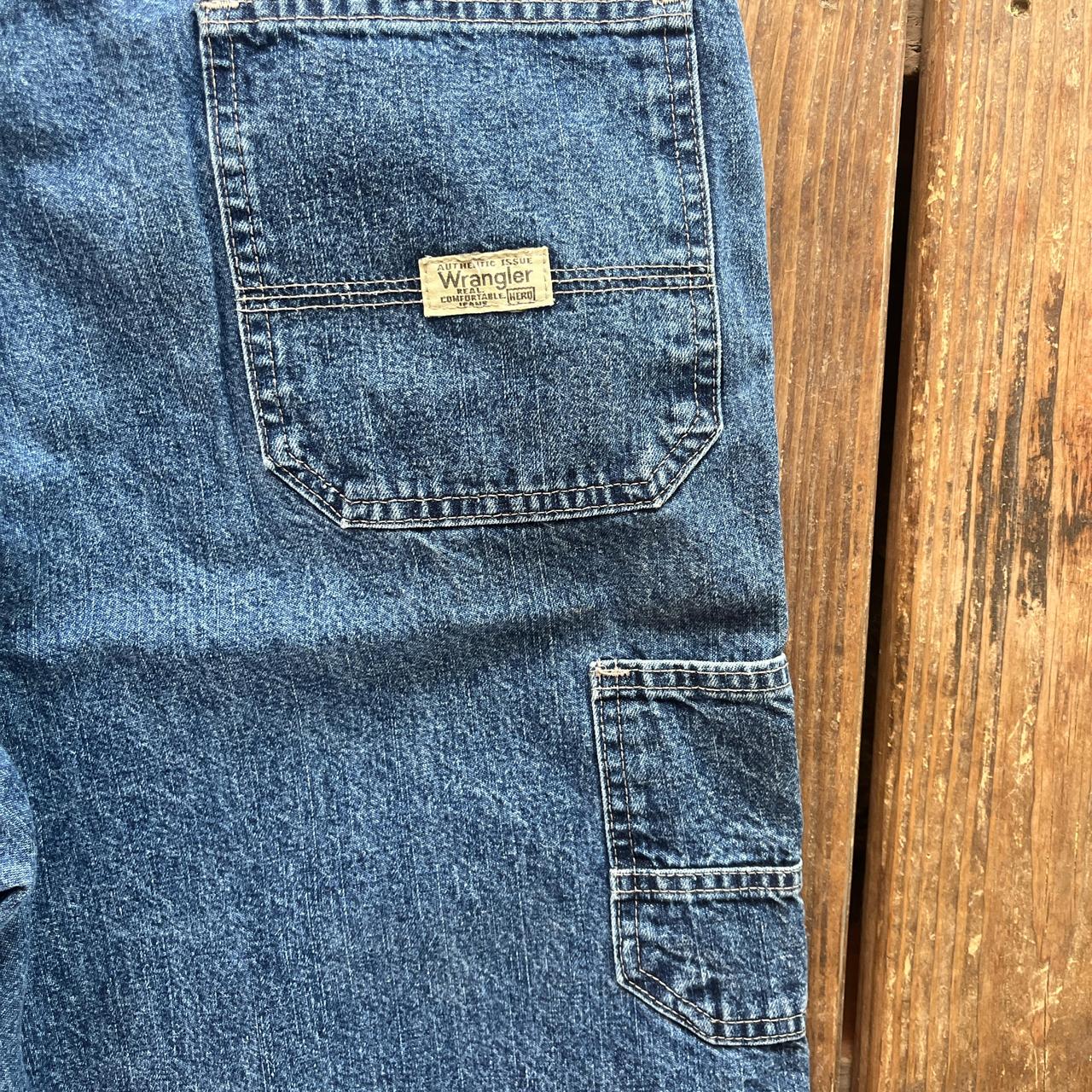 90s wrangler jorts Great wash Size 36 Small... | Depop