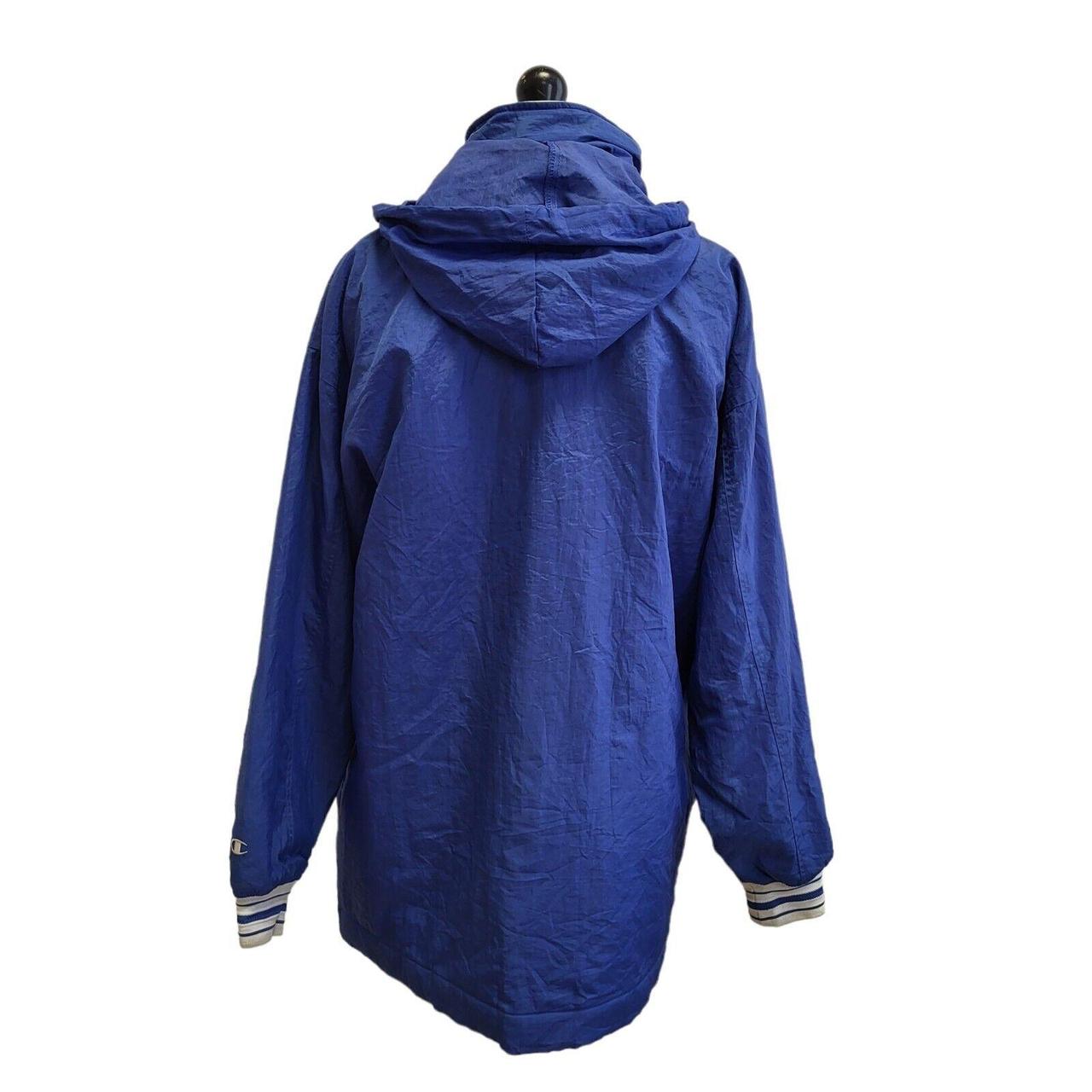 Champion Blue Sports Hooded Jacket Uk Men's L Eu 54... - Depop