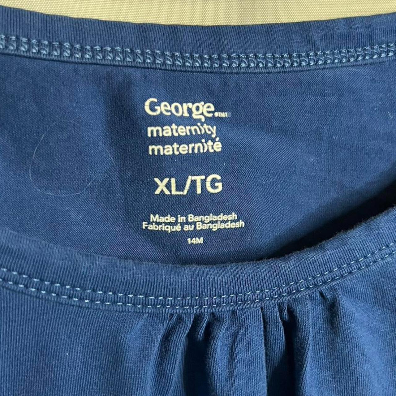 George blue XL maternity top with scrunched stretchy... - Depop