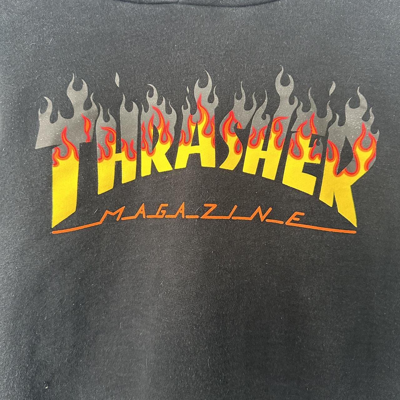 90s Thrasher Hoodie (22 x 23) No tag. Nice... - Depop