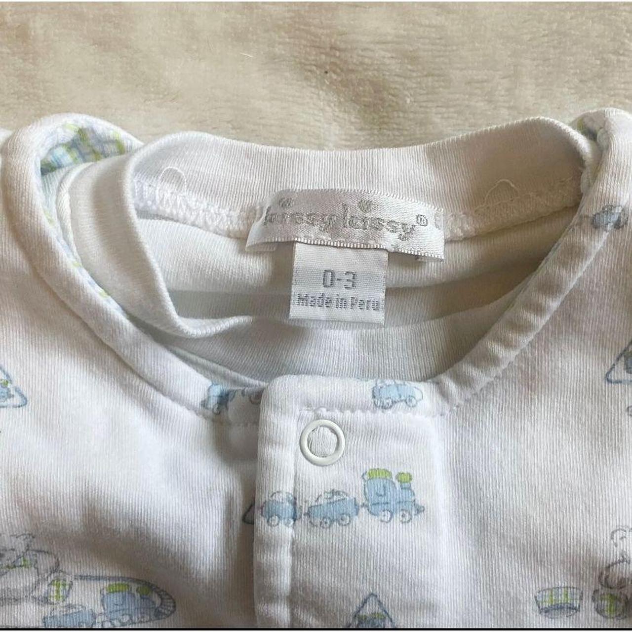 Kissy Kissy Baby Size 0-3 Months 2 Piece Blue White... - Depop