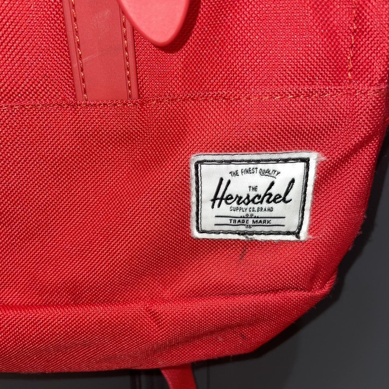 Red Herschel Supply Company Backpack Great used... - Depop