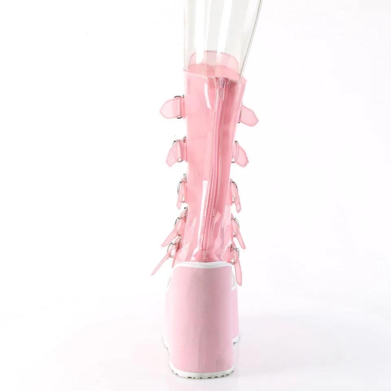 SWING-230C pink clear demonia platform jelly brand... - Depop