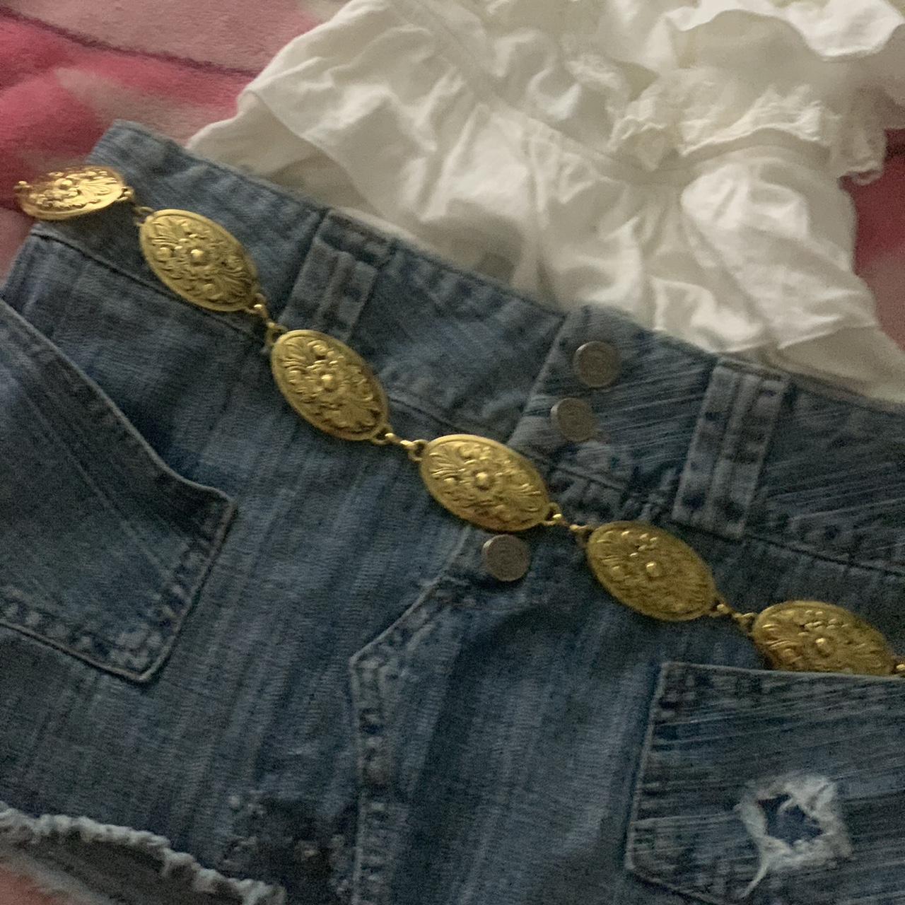 Gold Y2K belt best fit small #Y2k #cybery2k... - Depop