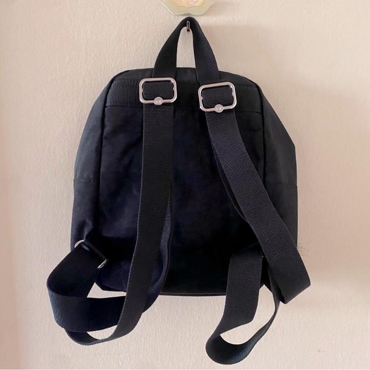 Kipling Marlee black mini backpack with front zipper... - Depop