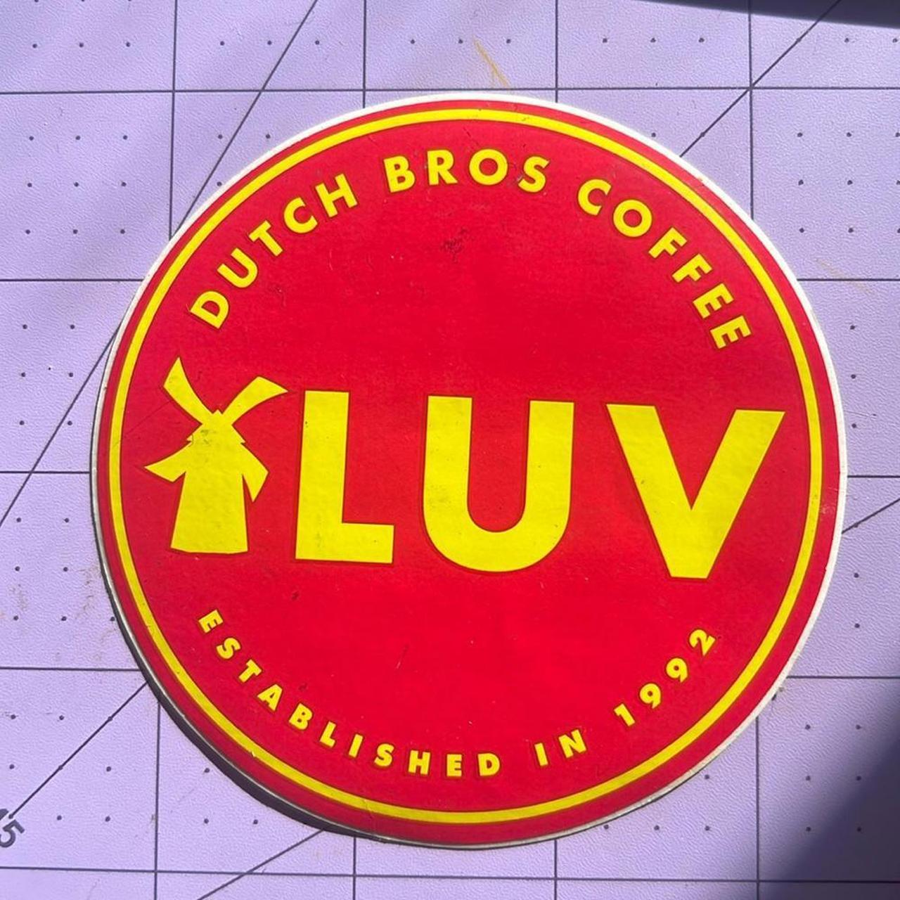 Dutch Bros LUV sticker This item has small black... | Depop