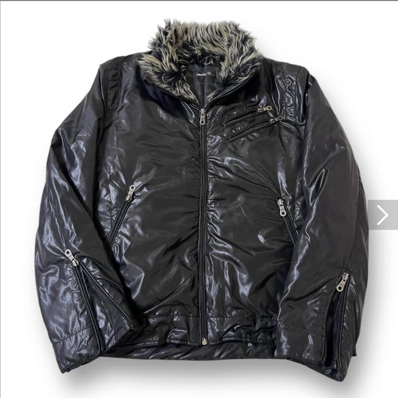 Black Faux Fur Lined Jacket fits like a... - Depop