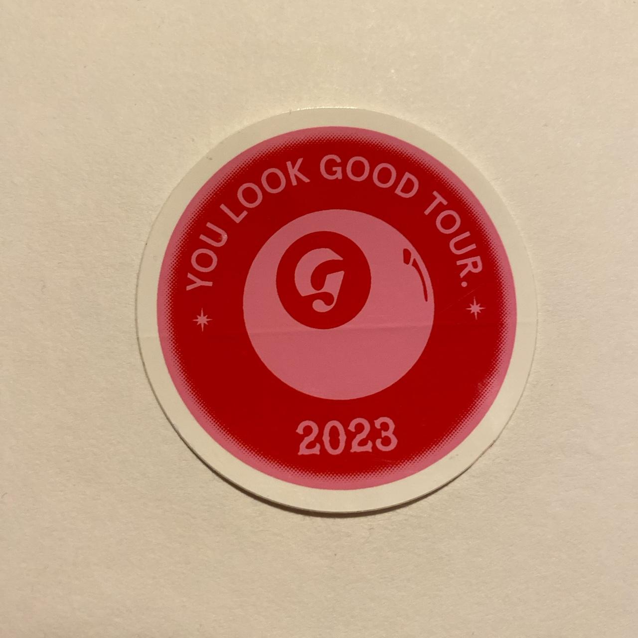 Glossier you look good tour 2023 sticker Free... - Depop