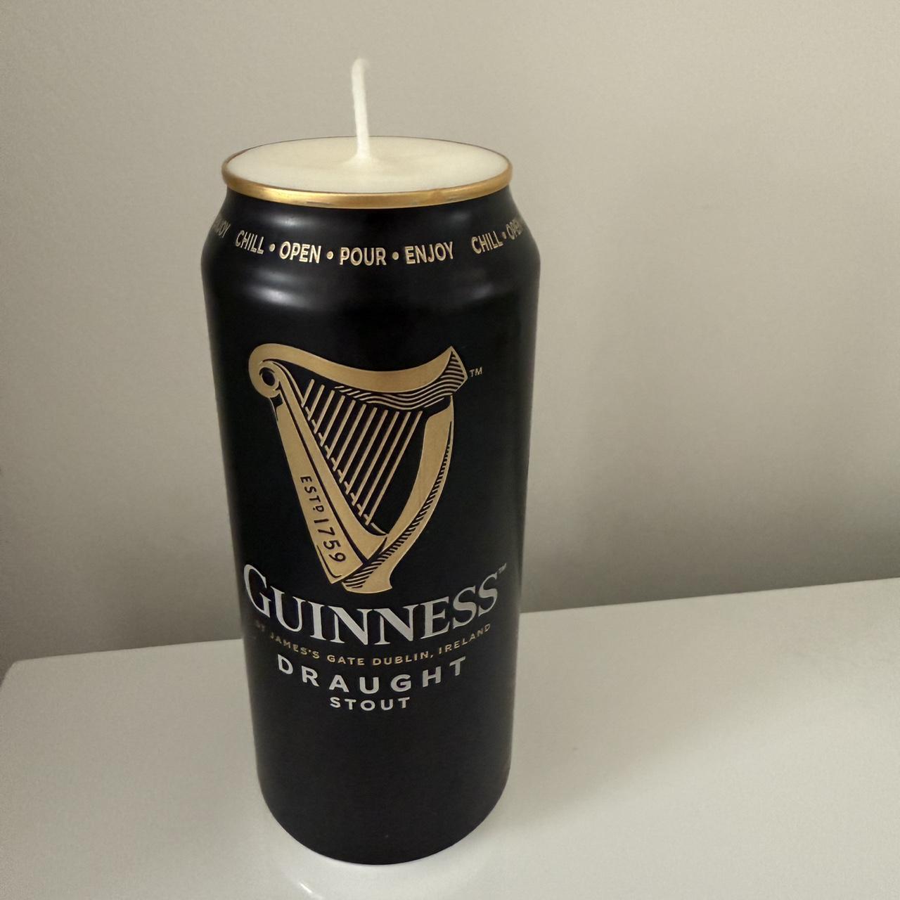 Guinness beer can candle Hand poured using soy... - Depop