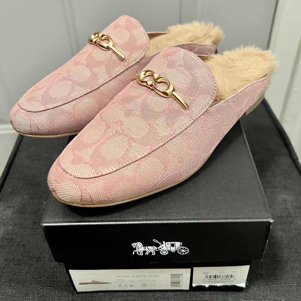 COACH Sienna Sherpa Slide/Mules Size Size 6.5 In... | Depop