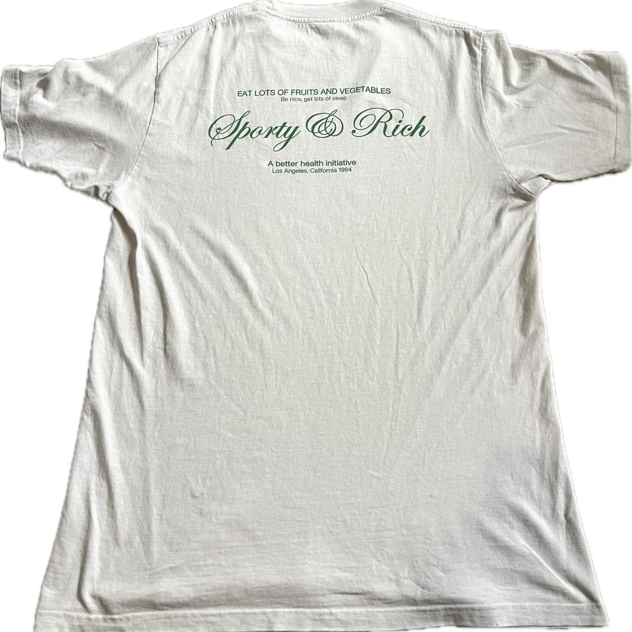 Medium Sporty and Rich T-shirt White Oversized fit... - Depop