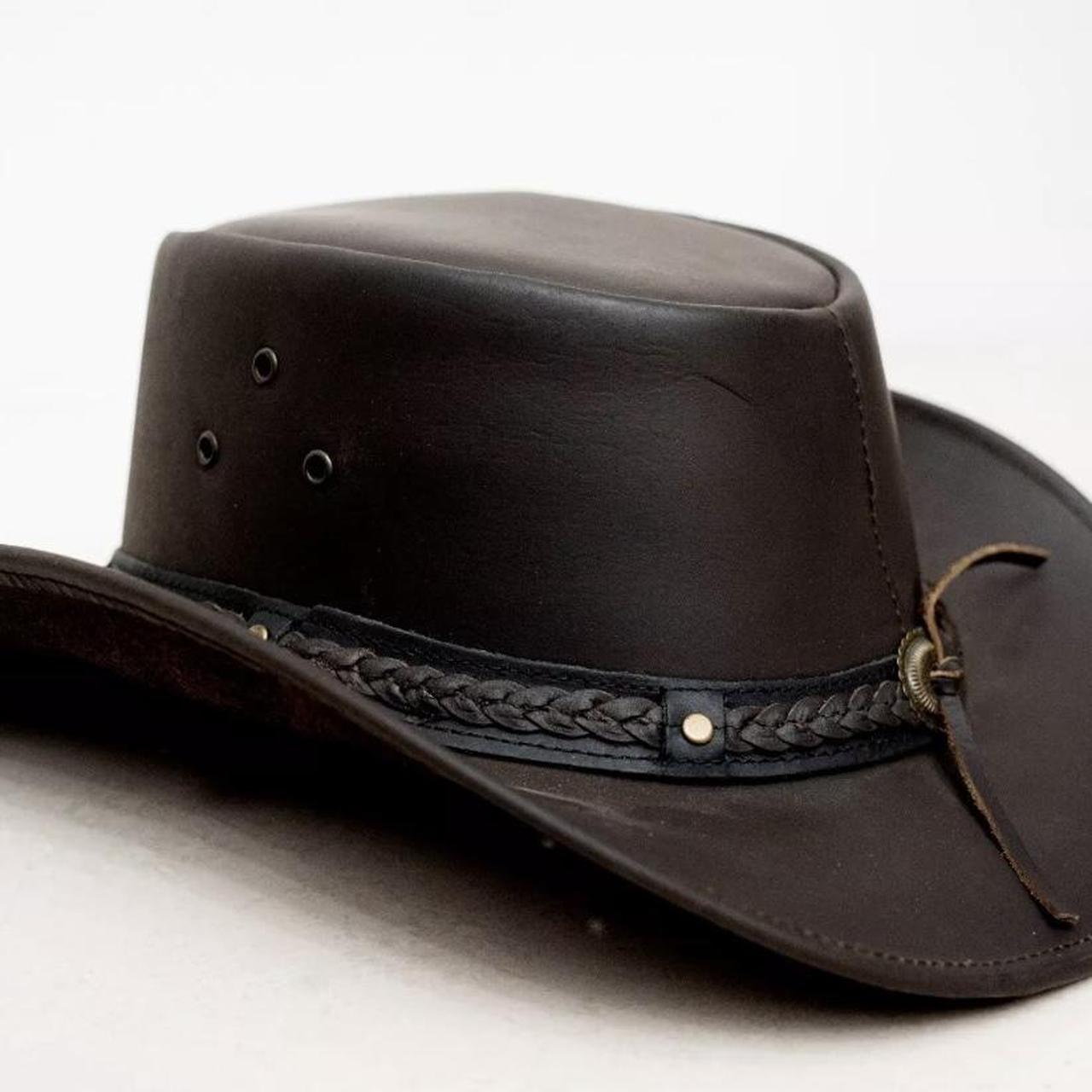 Cowboy hat genuine Leather Australia Outback Bushman... - Depop