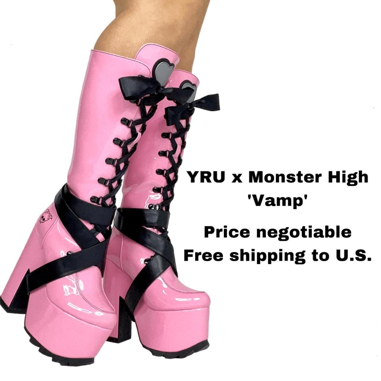 YRU x Monster high ‘Vamp’ platform boots Only tried... - Depop