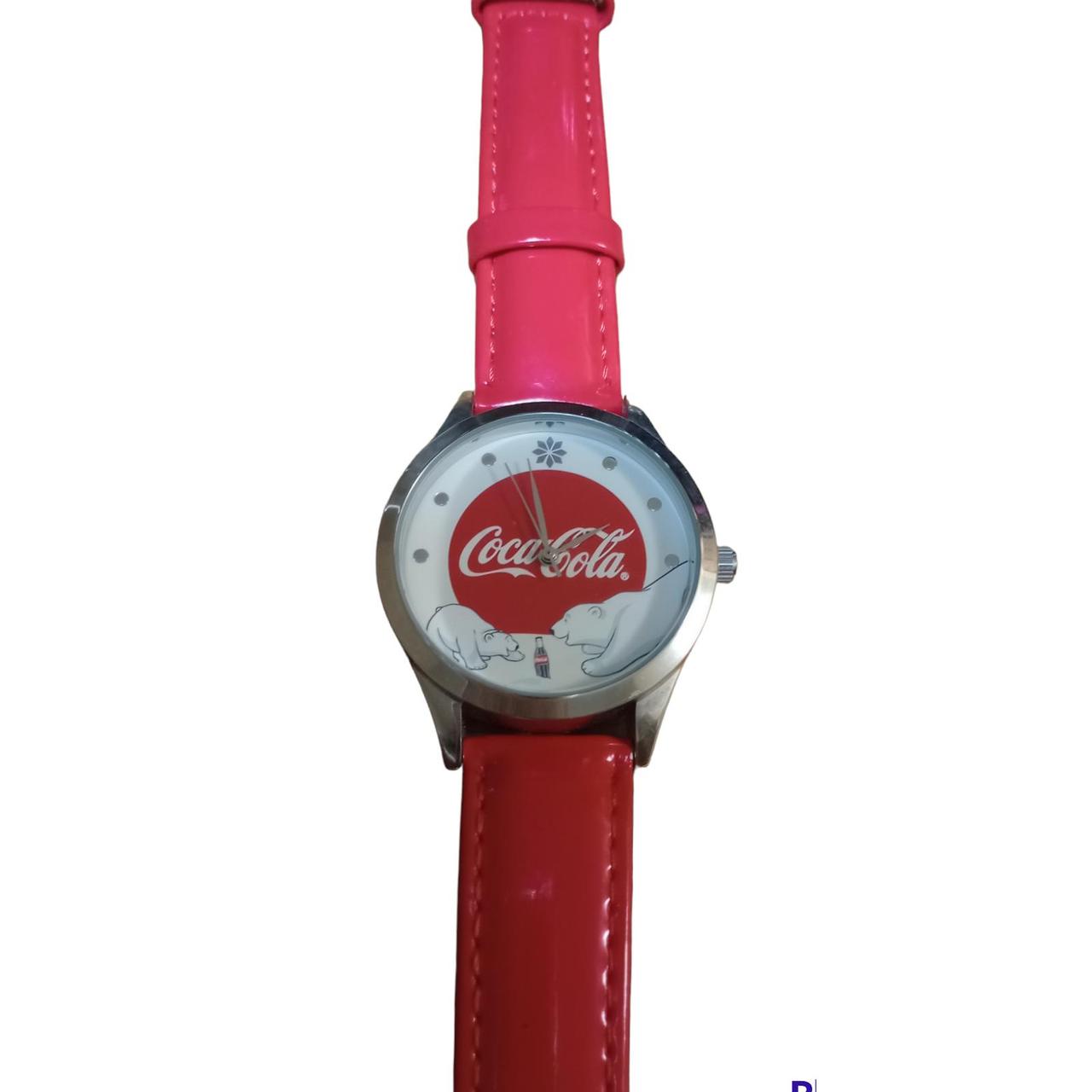 Women's Red and White Watch | Depop