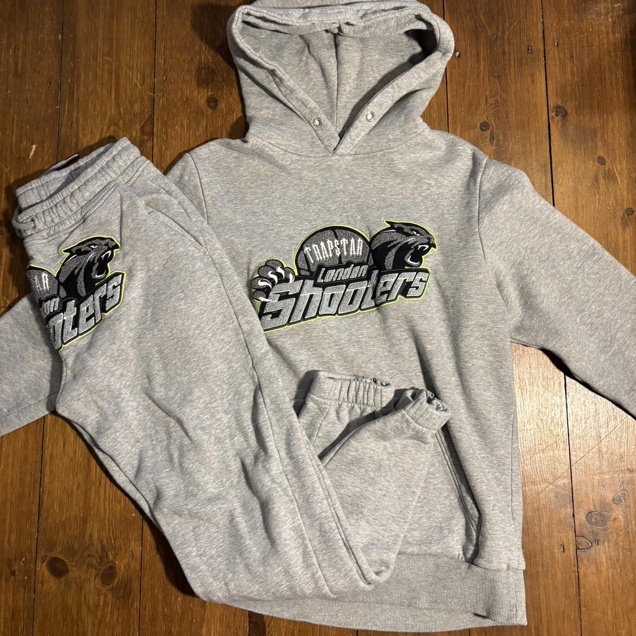 Trapstar shooters tracksuit Grey Large - Depop