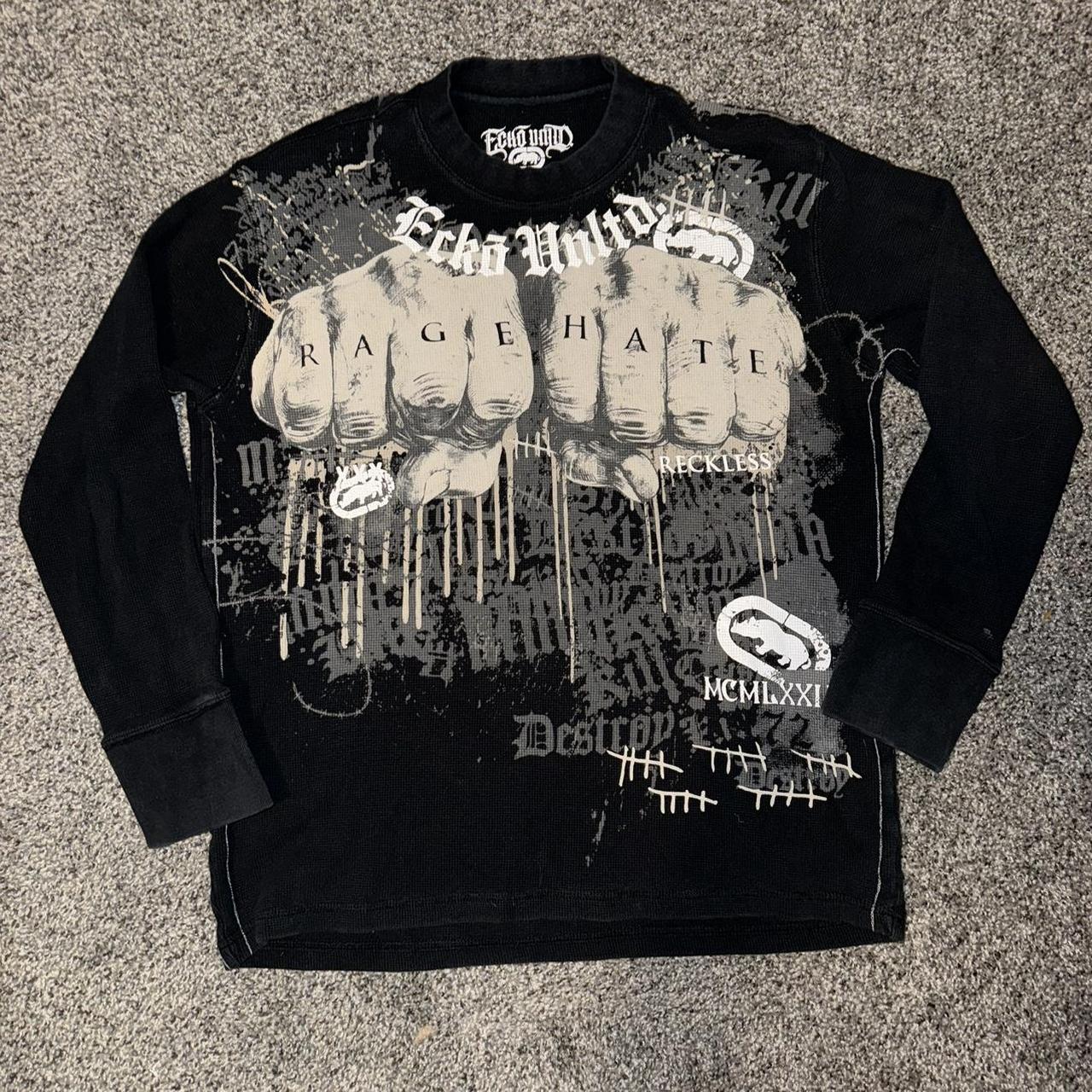 y2k ecko unltd thermal long sleeve #y2k #grunge... - Depop