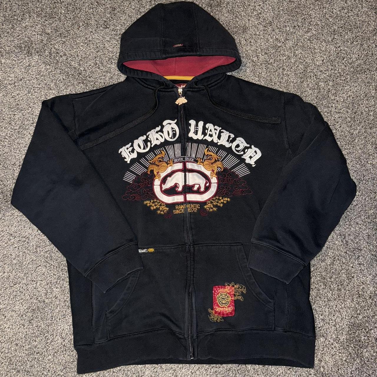 ecko unltd dragon zip up hoodie #y2k #grunge... - Depop
