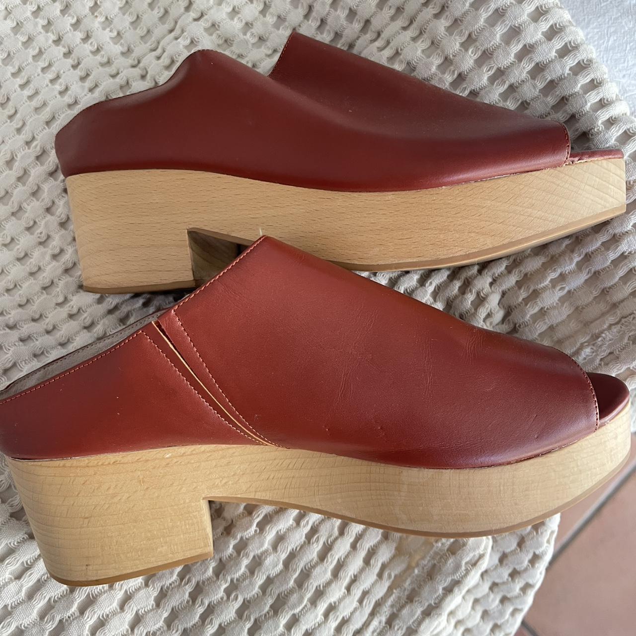 Burgundy leather Gorman clogs size 40 #leatherclogs | Depop