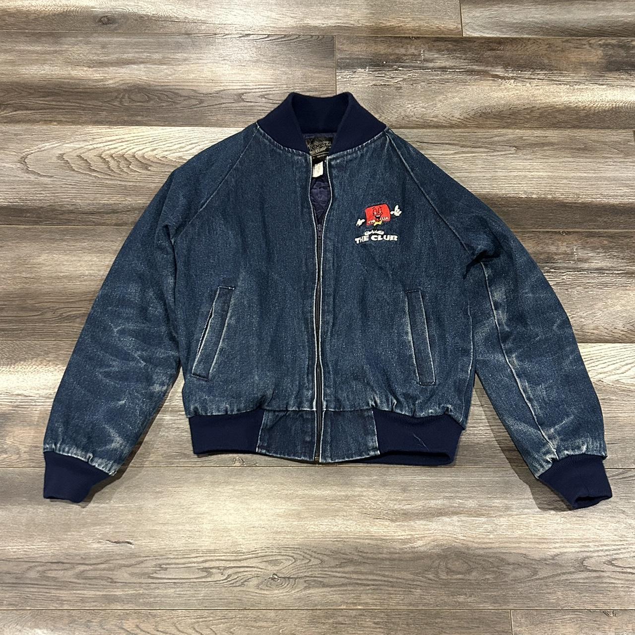 dark blue denim jacket not JNCO just for tag fits... - Depop