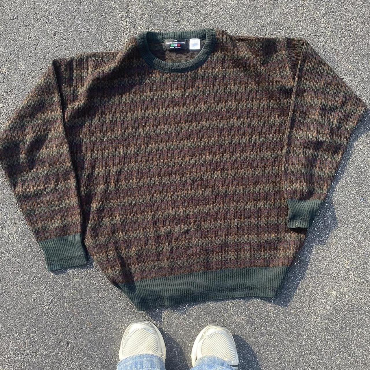 large red green sweater pattern - Depop