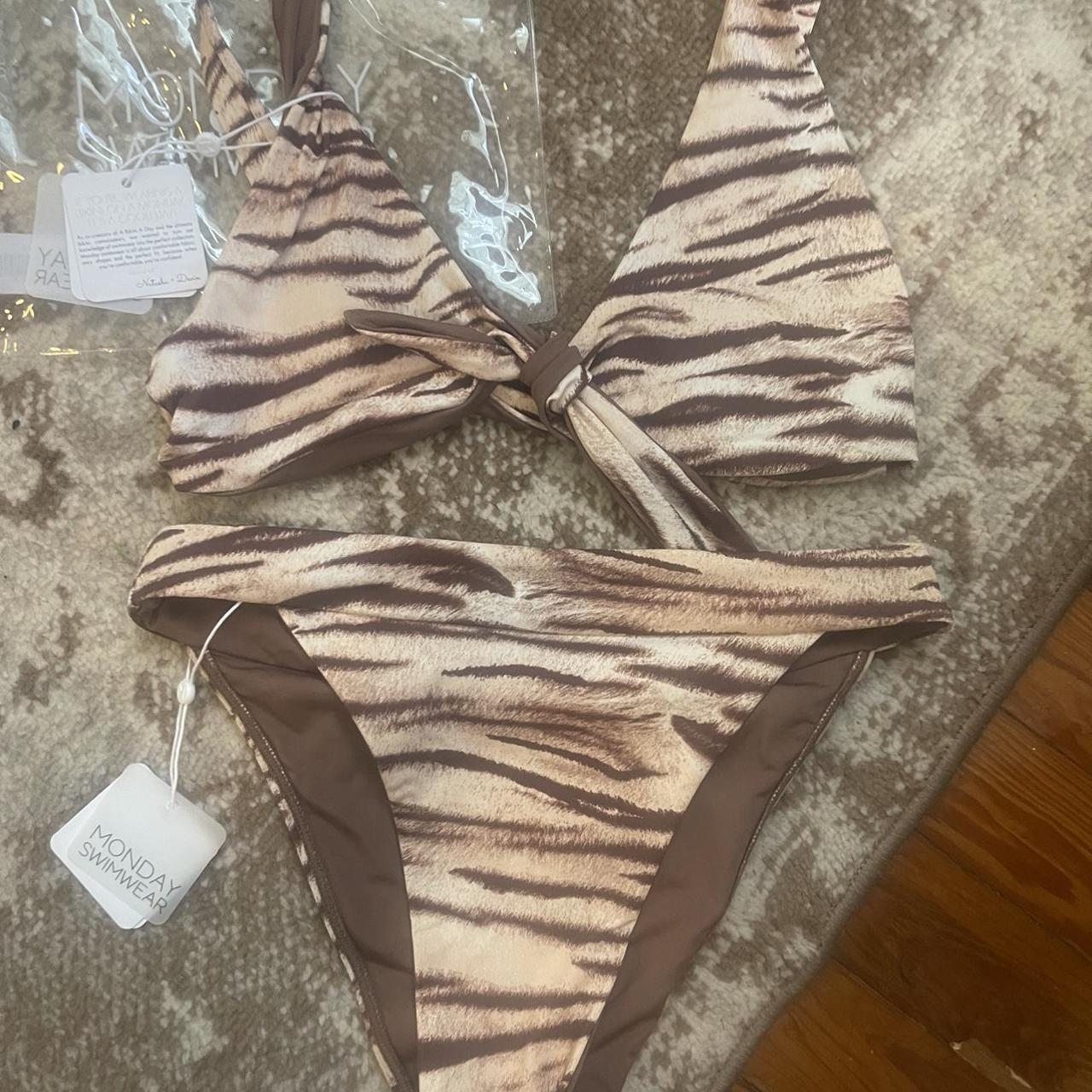 Monday Swimwear Rare tiger print (no longer sold on... - Depop