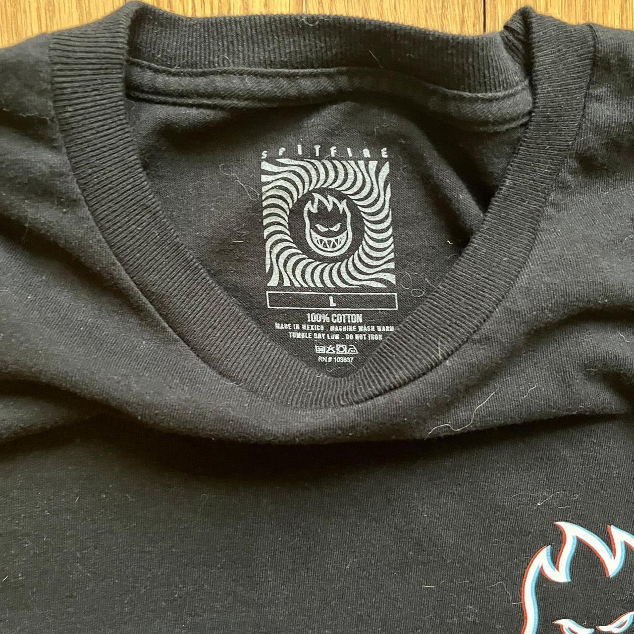 Spitfire Fireball Logo Black Shirt Classic Swirl... - Depop