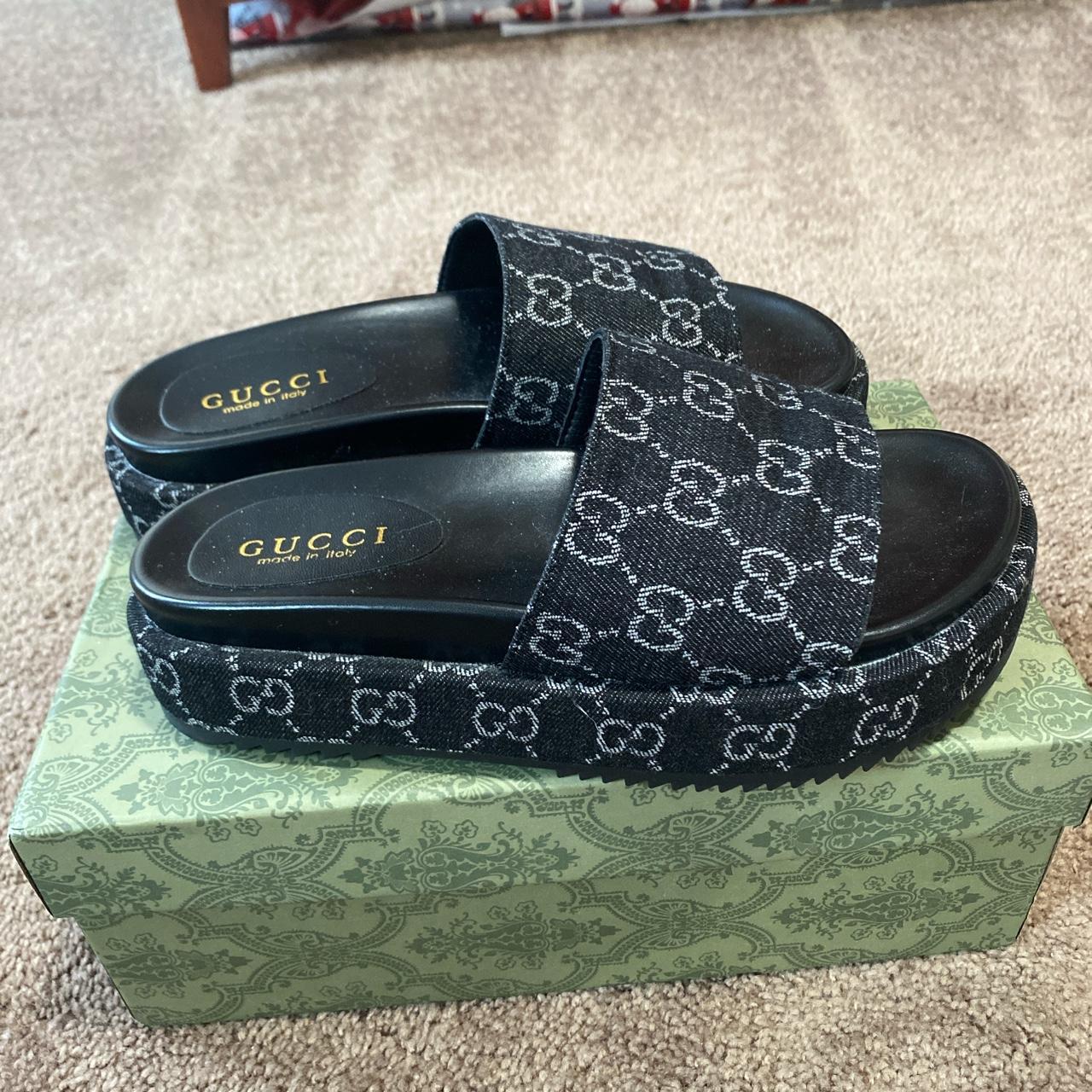 WOMENS GUCCI PLATFORM REPS!!! Never worn. Too small... - Depop