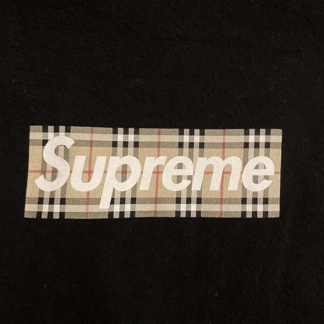 Supreme x Burberry Box Logo Tee Shirt Size L - Depop