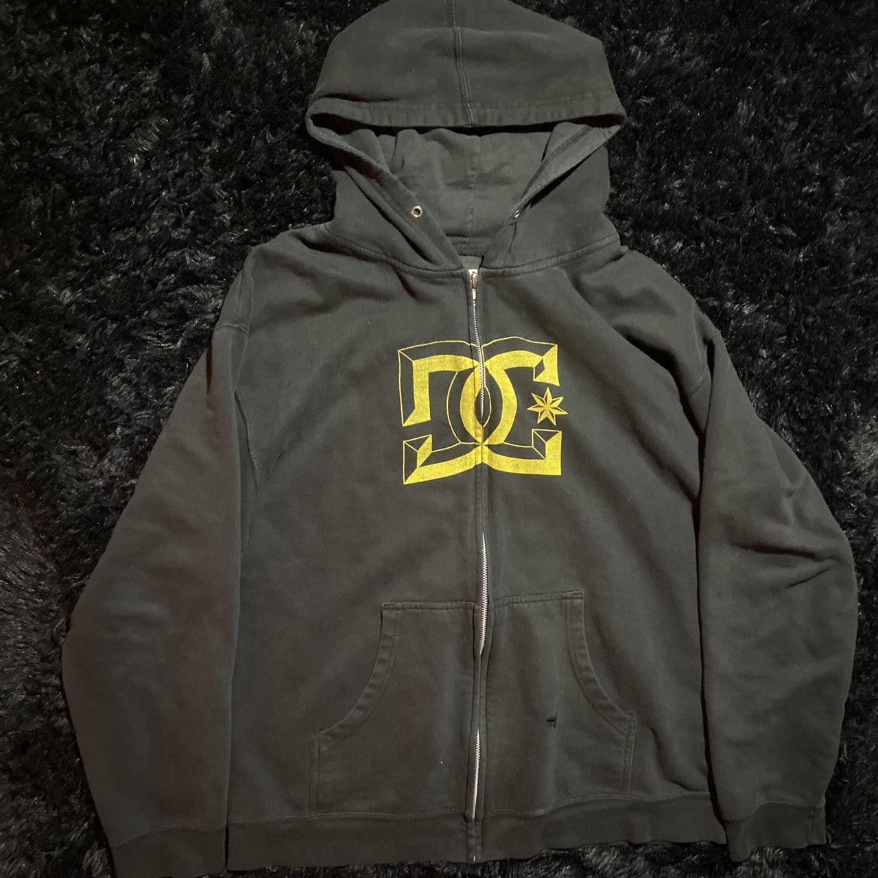 dc hoodie some holes size L - Depop